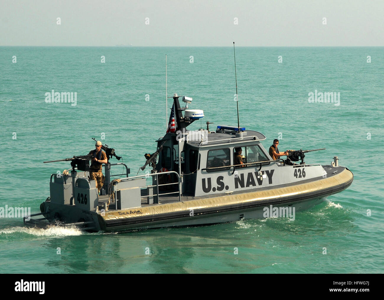 A coastal patrol boat assigned to Combined Task Force 158 launches from ...