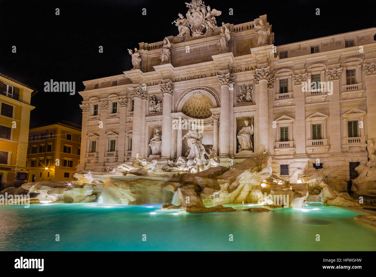 ancient Roman Fountain at night in Rome, Italy Stock Photo - Alamy
