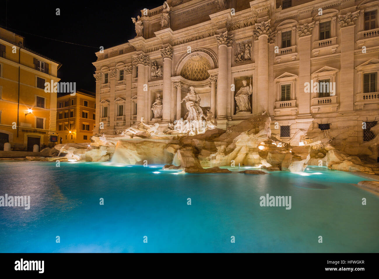 ancient Roman Fountain at night in Rome, Italy Stock Photo - Alamy