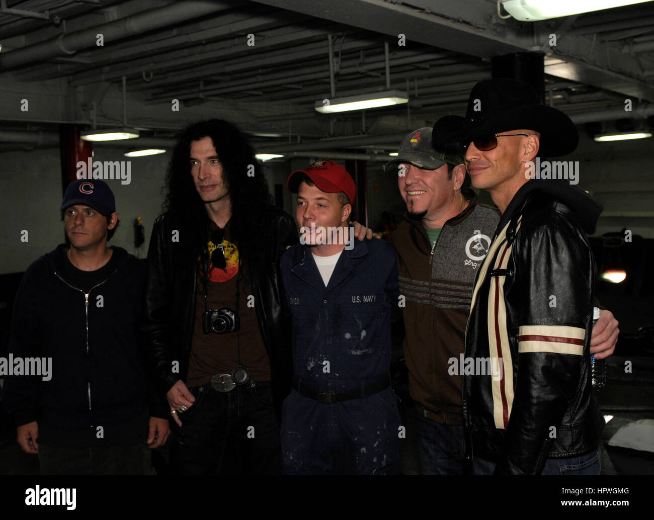 Members from the rock band Smash Mouth tour the U.S. 7th Fleet command ...