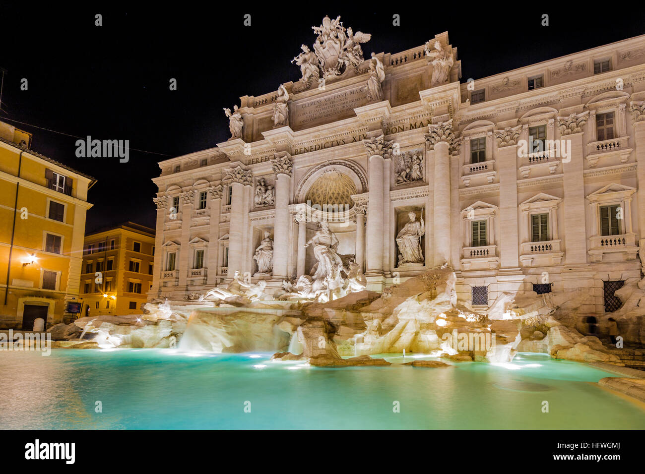 ancient Roman Fountain at night in Rome, Italy Stock Photo - Alamy