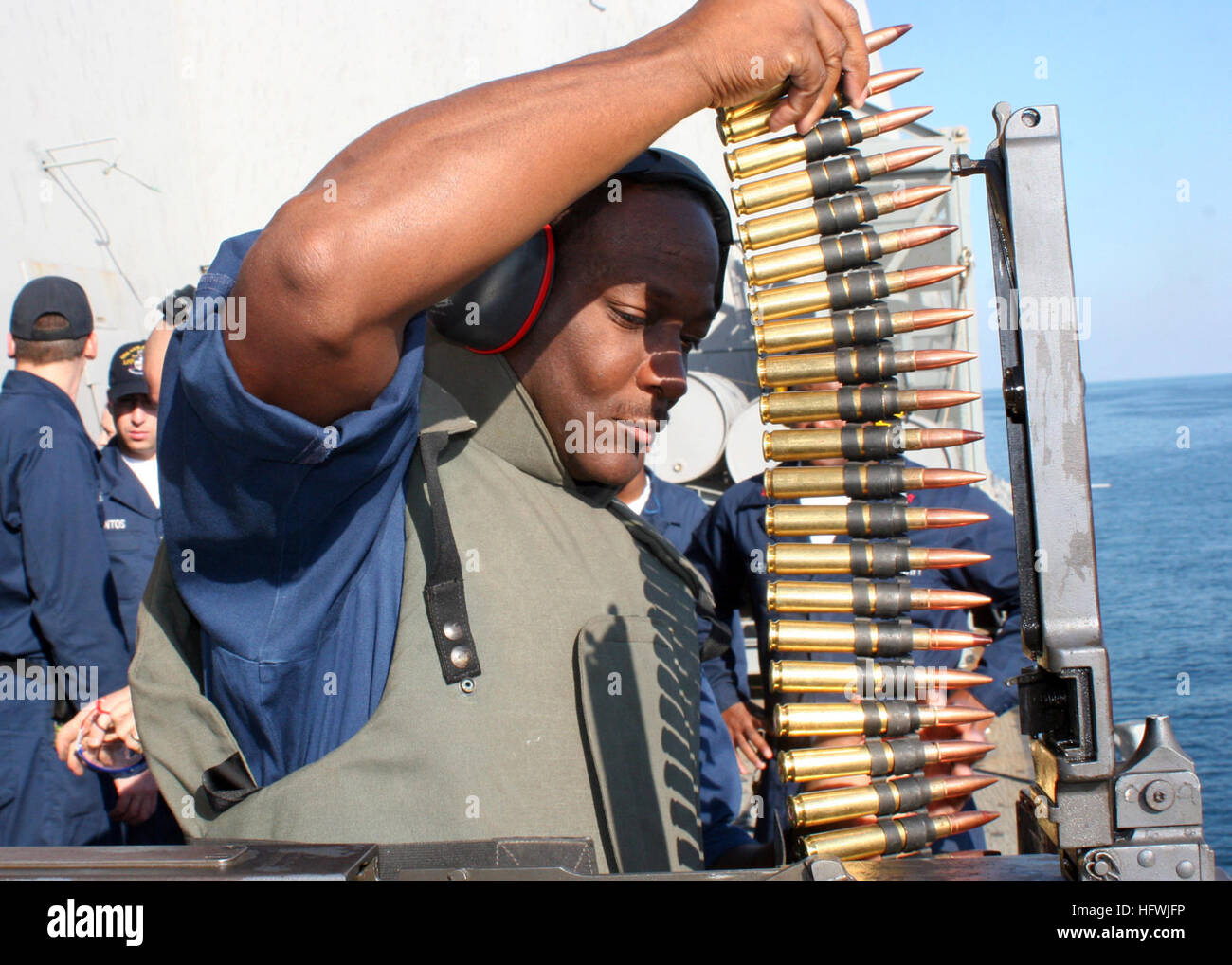 Navy loads 50 caliber machine gun hi-res stock photography and images ...