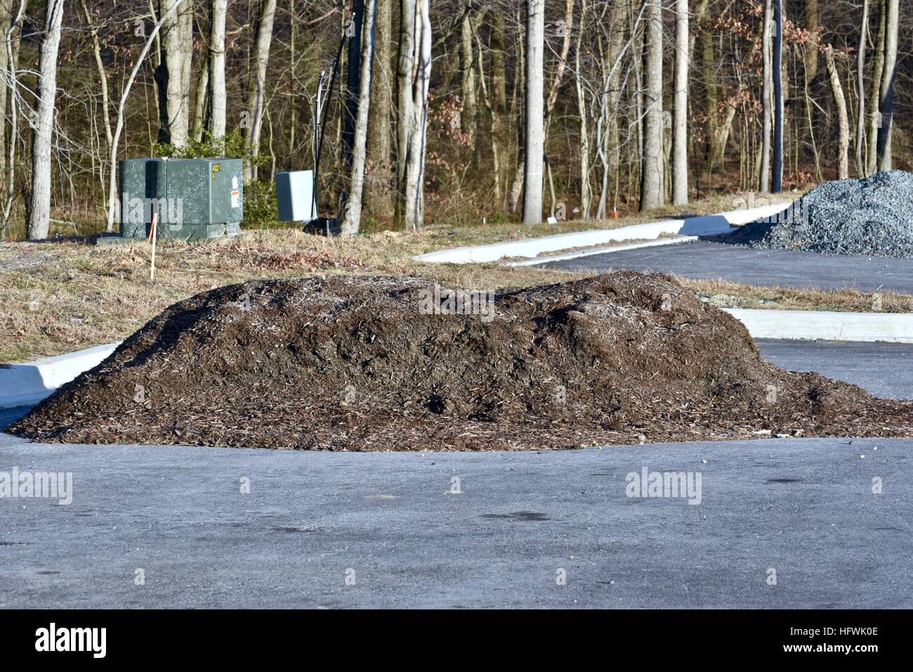 Bark dust in road hi-res stock photography and images - Alamy