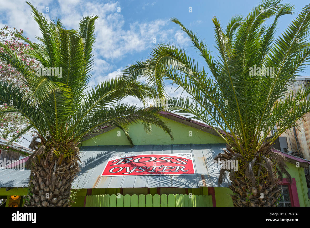 Florida, Apalachicola, Boss Oyster restaurant Stock Photo - Alamy