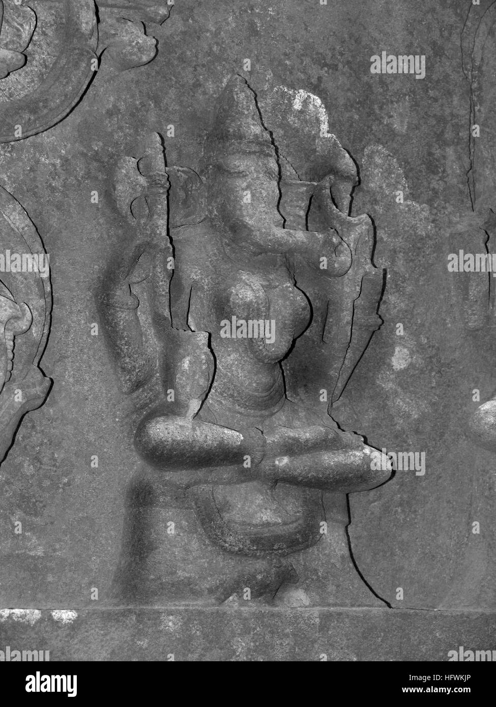 Vinayaki (Female Ganapati) - close-up, Famous Shiva temple. Built in ...