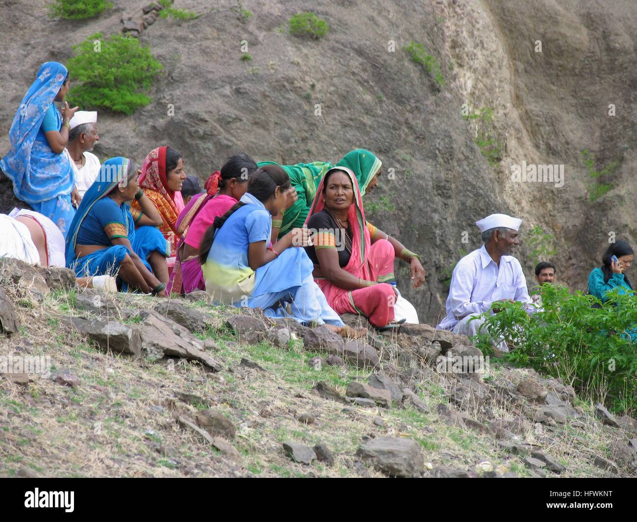 Warkaris or pilgrims, Pandharpur Yatra at Alandi, Maharashtra, India ...