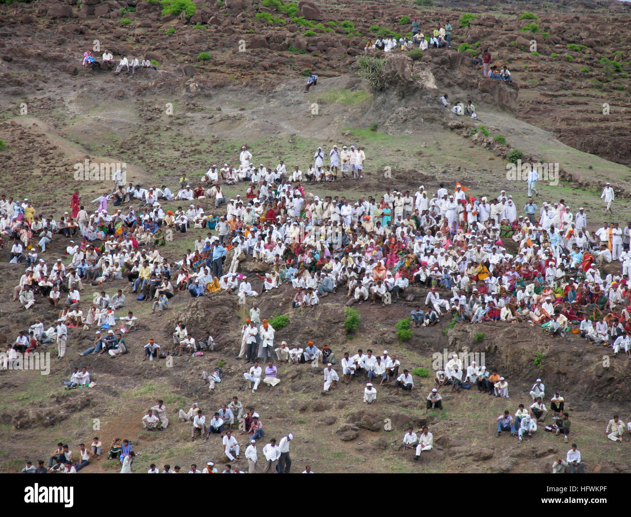 Warkaris or pilgrims, Pandharpur Yatra at Alandi, Maharashtra, India ...