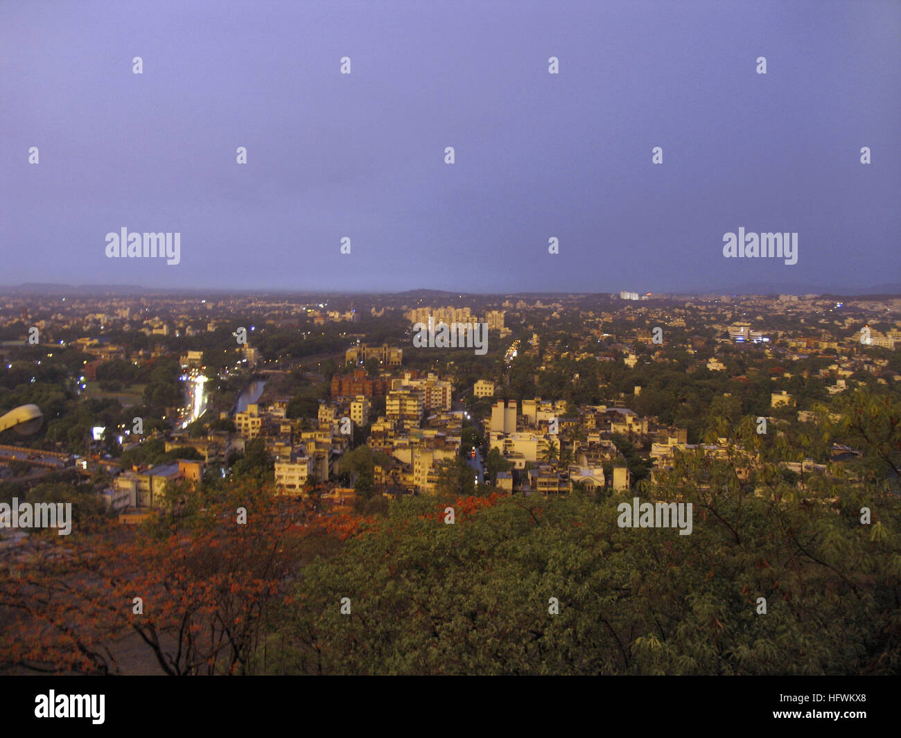 Pune city in night, India Stock Photo - Alamy