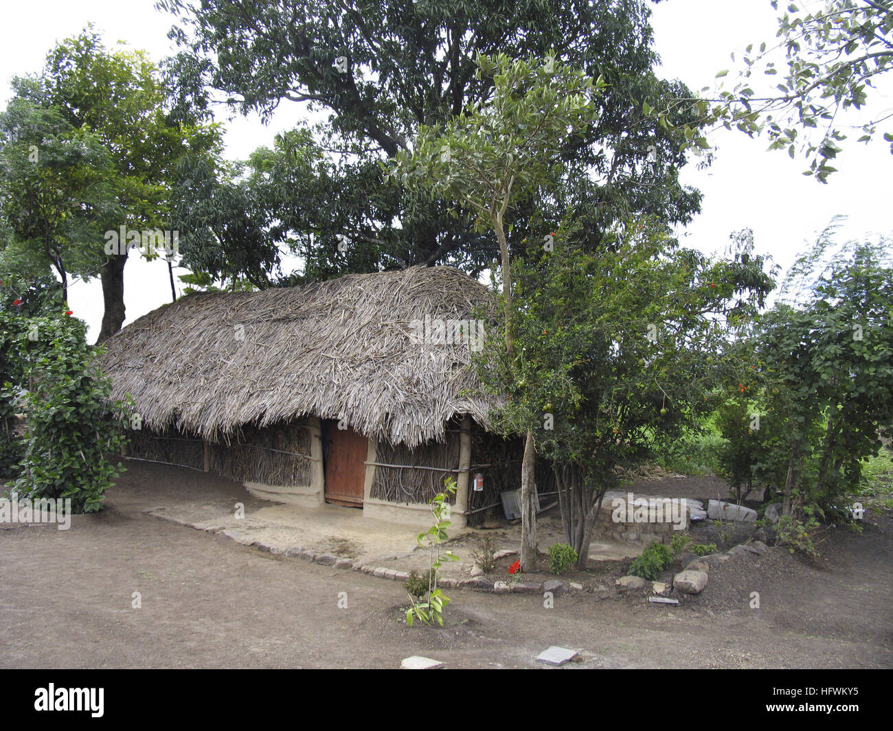 Indian rural village hut Stock Photo - Alamy