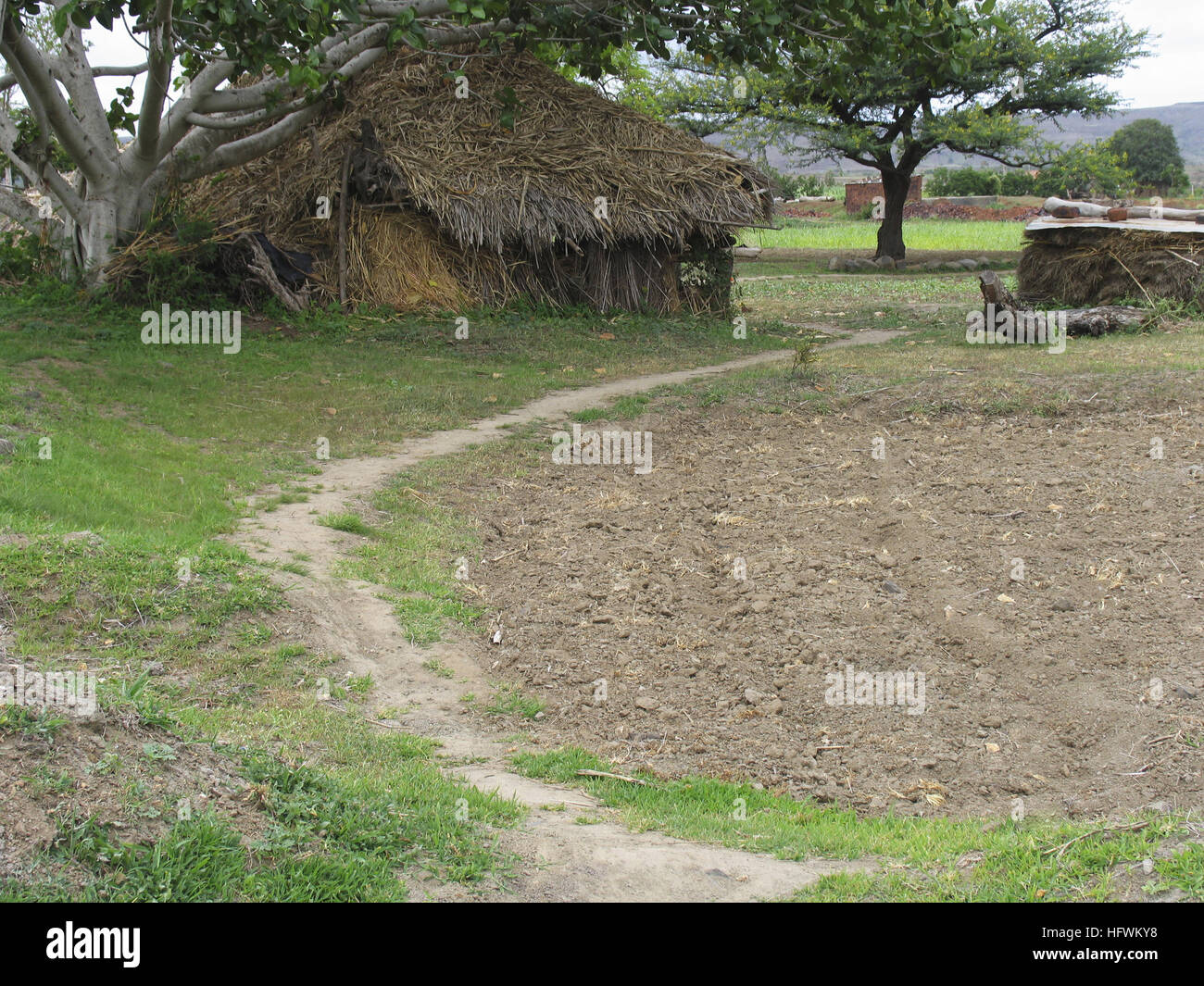 Indian rural village hut Stock Photo - Alamy
