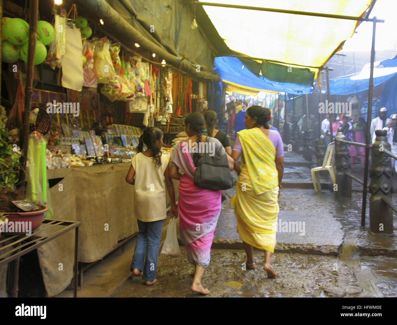 Shops on the pathway to temple. Bhimashankar, Maharashtra. Common scene ...