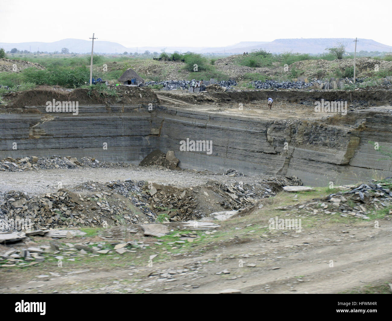 Kadappa limestone extraction Stock Photo - Alamy