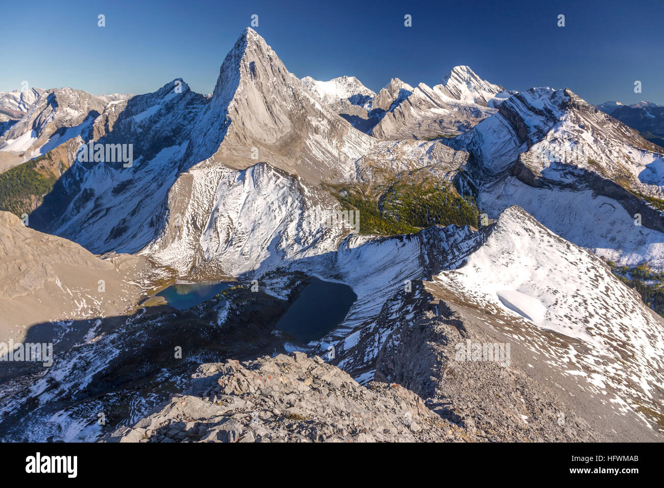 Aerial view snowy alpine mountains hi-res stock photography and images ...