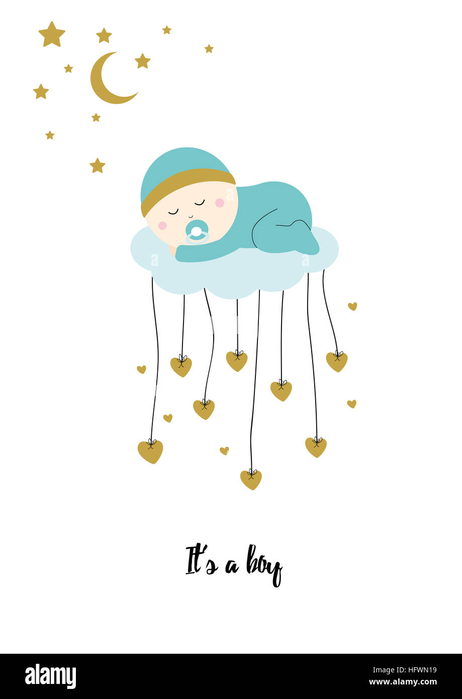 Baby shower invitation cards Cut Out Stock Images & Pictures - Alamy