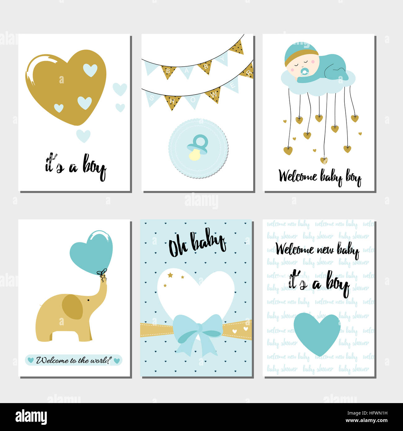 Baby shower cards Stock Photo - Alamy