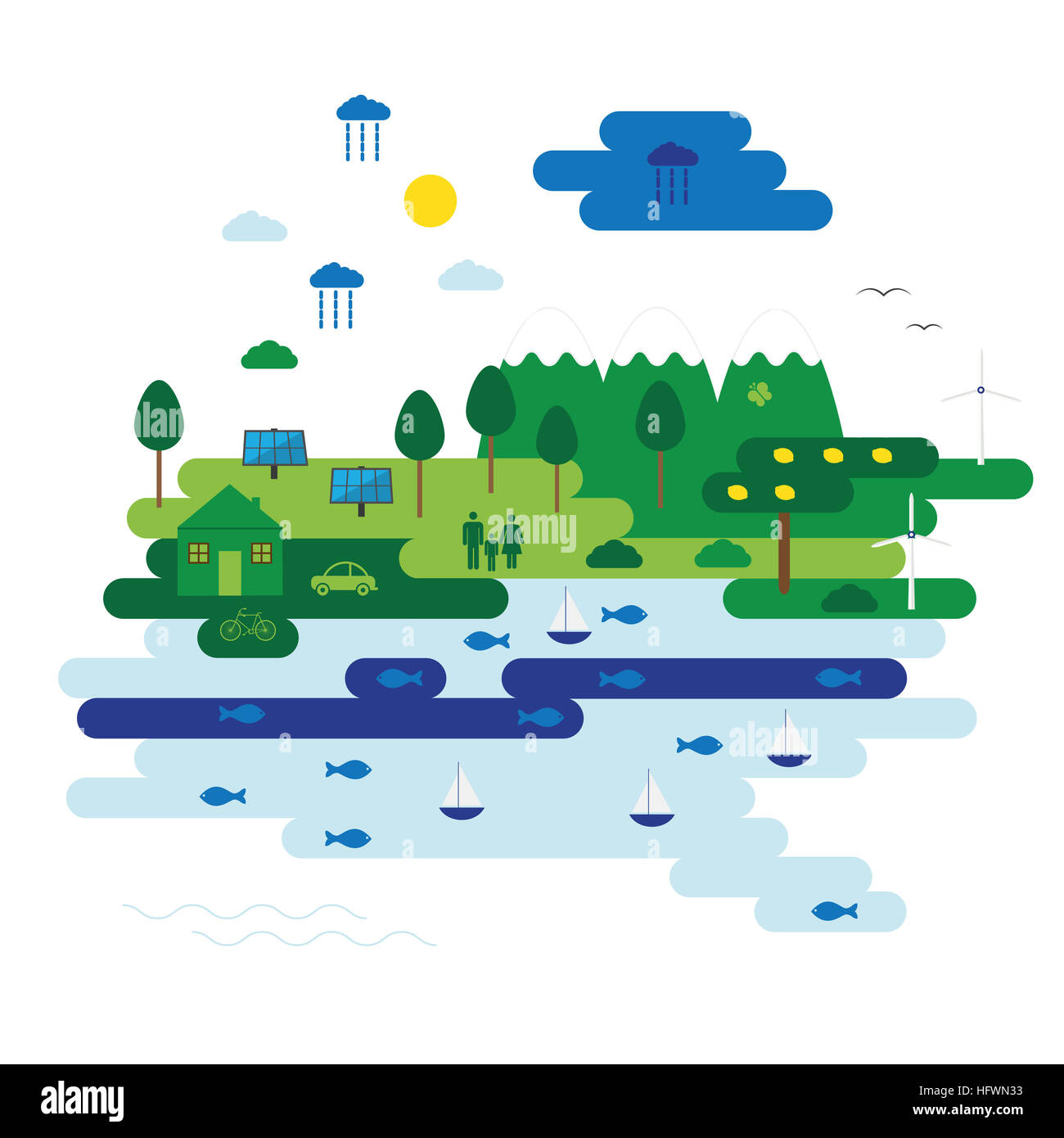 Modern infographic design world Cut Out Stock Images & Pictures - Alamy