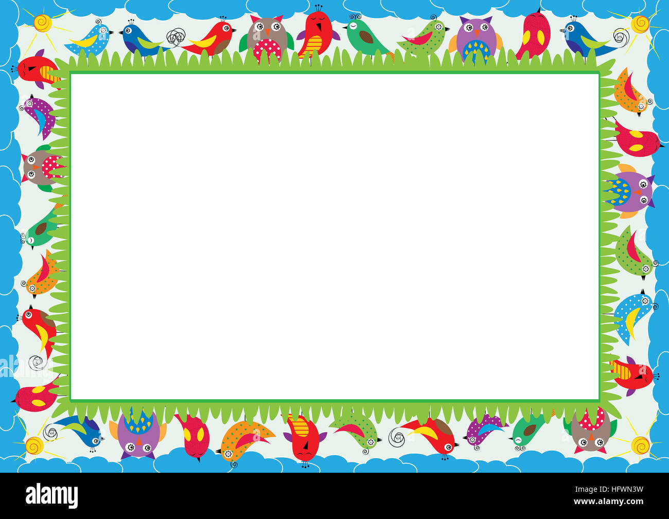 Colored frame for children Stock Photo - Alamy