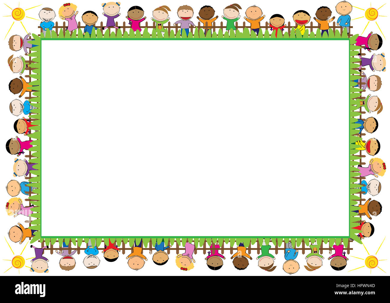 Colored frame for children Stock Photo - Alamy