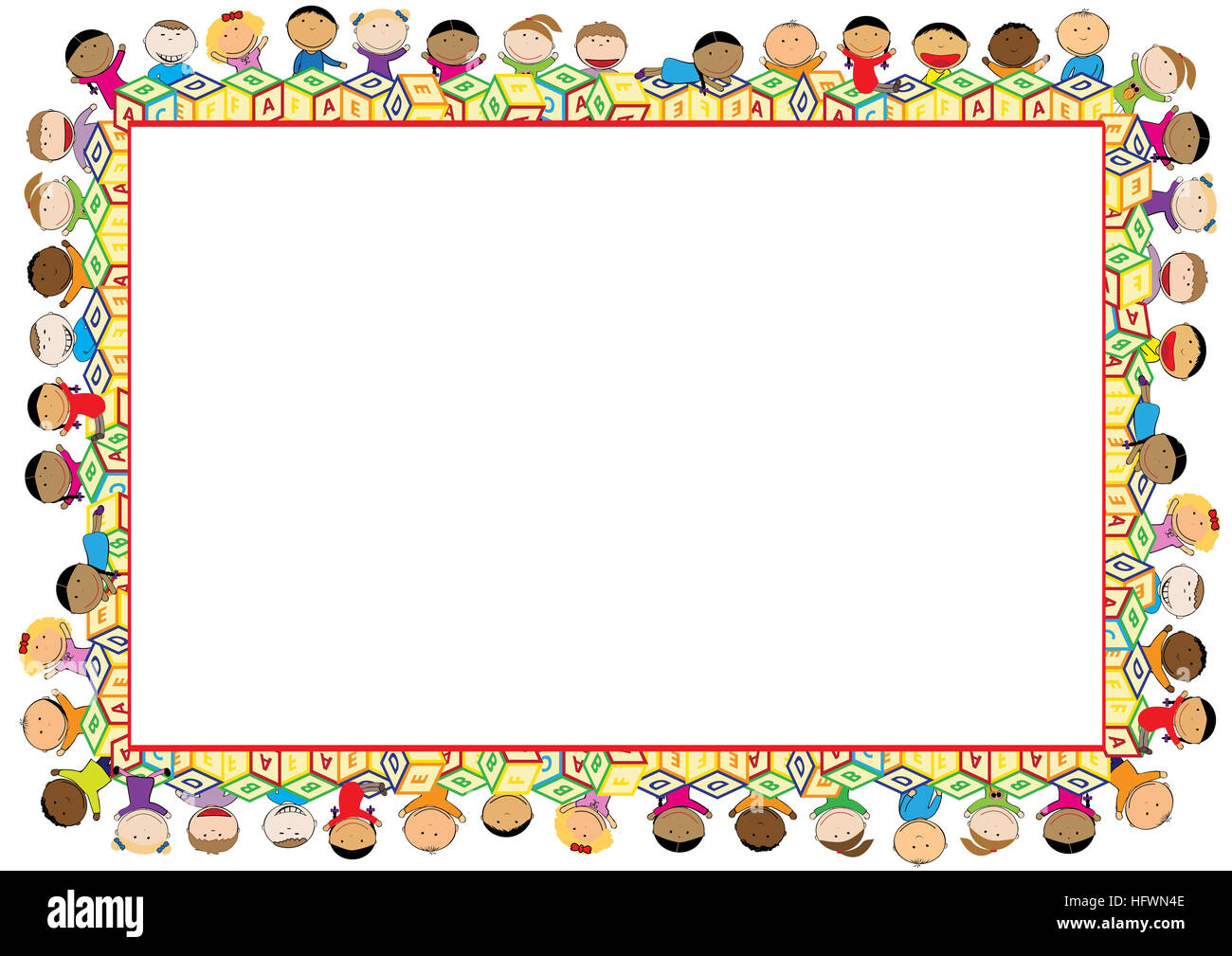 Colored frame for children Stock Photo - Alamy