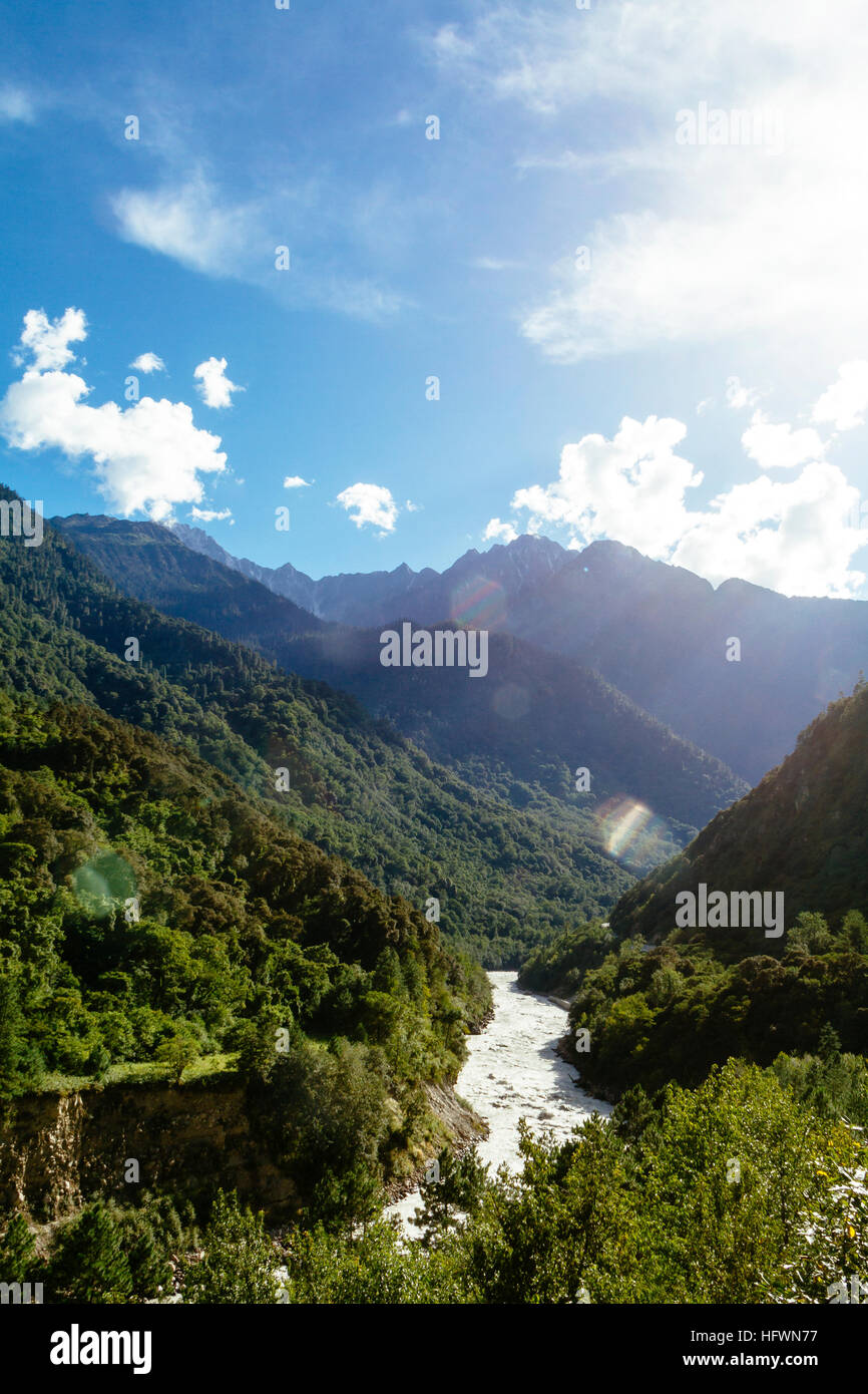 The beautiful view of the forest in Tibet Stock Photo - Alamy