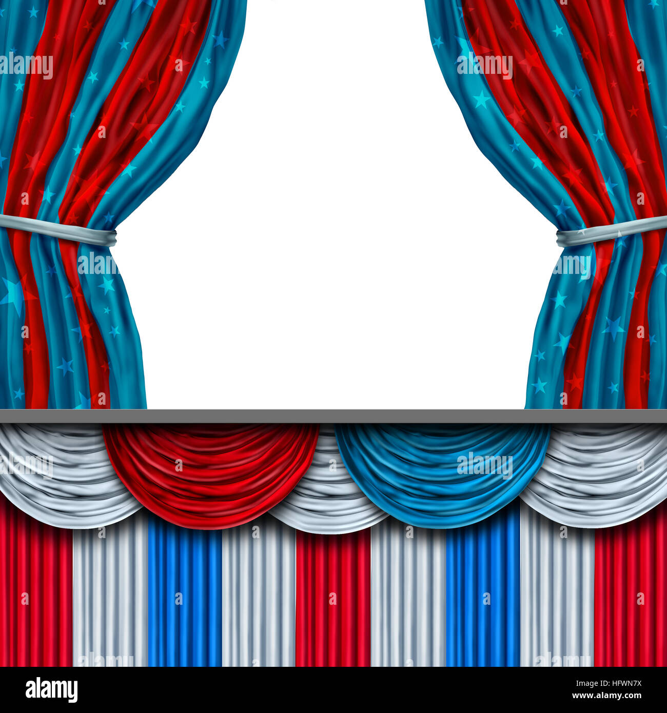 Blue stage curtains hi-res stock photography and images - Alamy