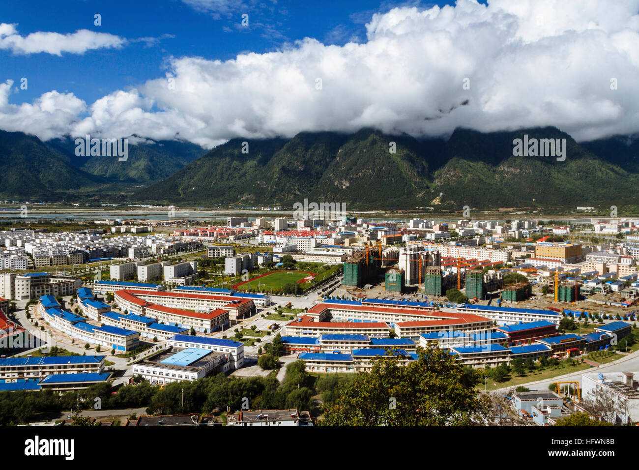 Nyingchi, Tibet - The view in Nyingchi city, one of the most beautiful ...
