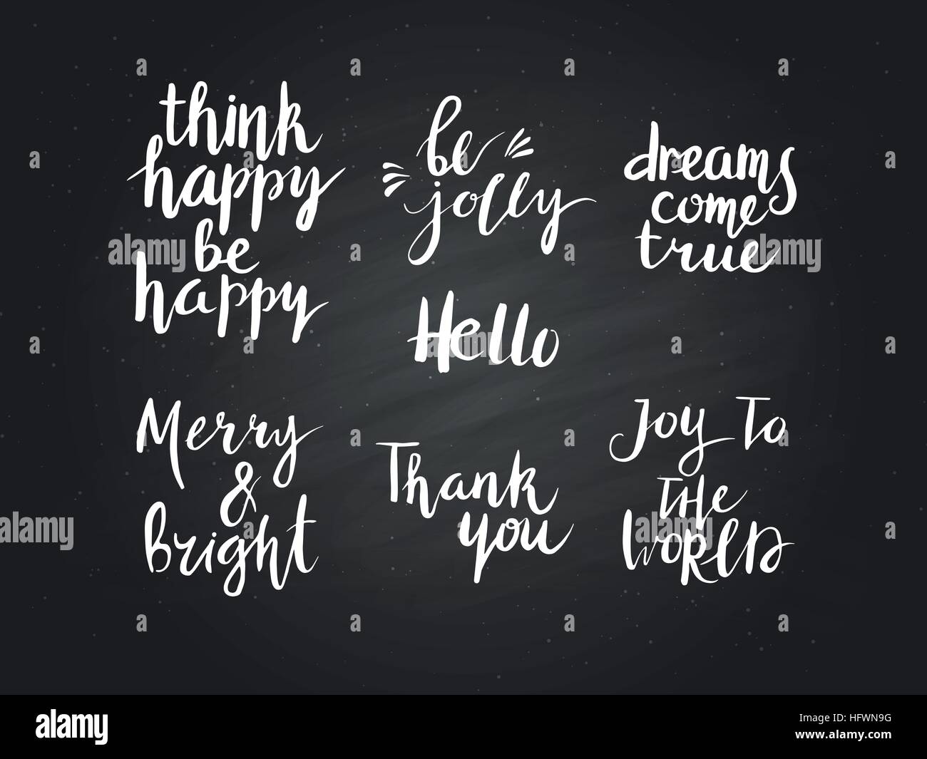 Vector set of calligraphic text Stock Vector Image & Art - Alamy