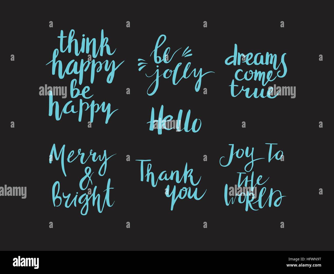 Vector set of calligraphic text Stock Vector Image & Art - Alamy