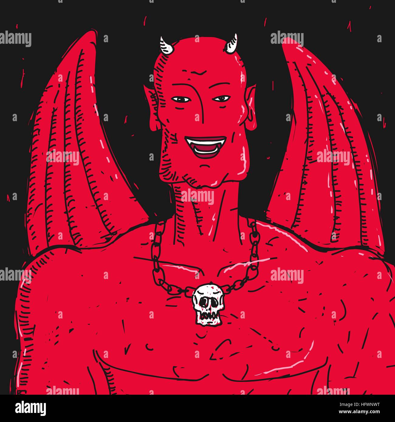 Vector Illustration Red Devil Stock Vector Image & Art - Alamy