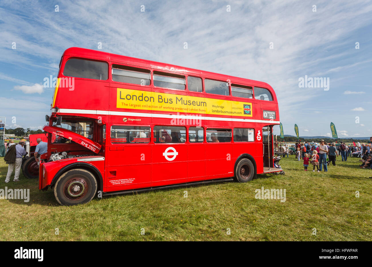 Vintage 1968 red AEC Routemaster London bus RML2760 on display at ...