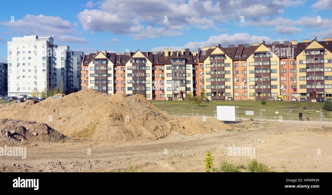 VILNIUS, LITHUANIA - OCTOBER 16, 2016: The big building of houses in ...