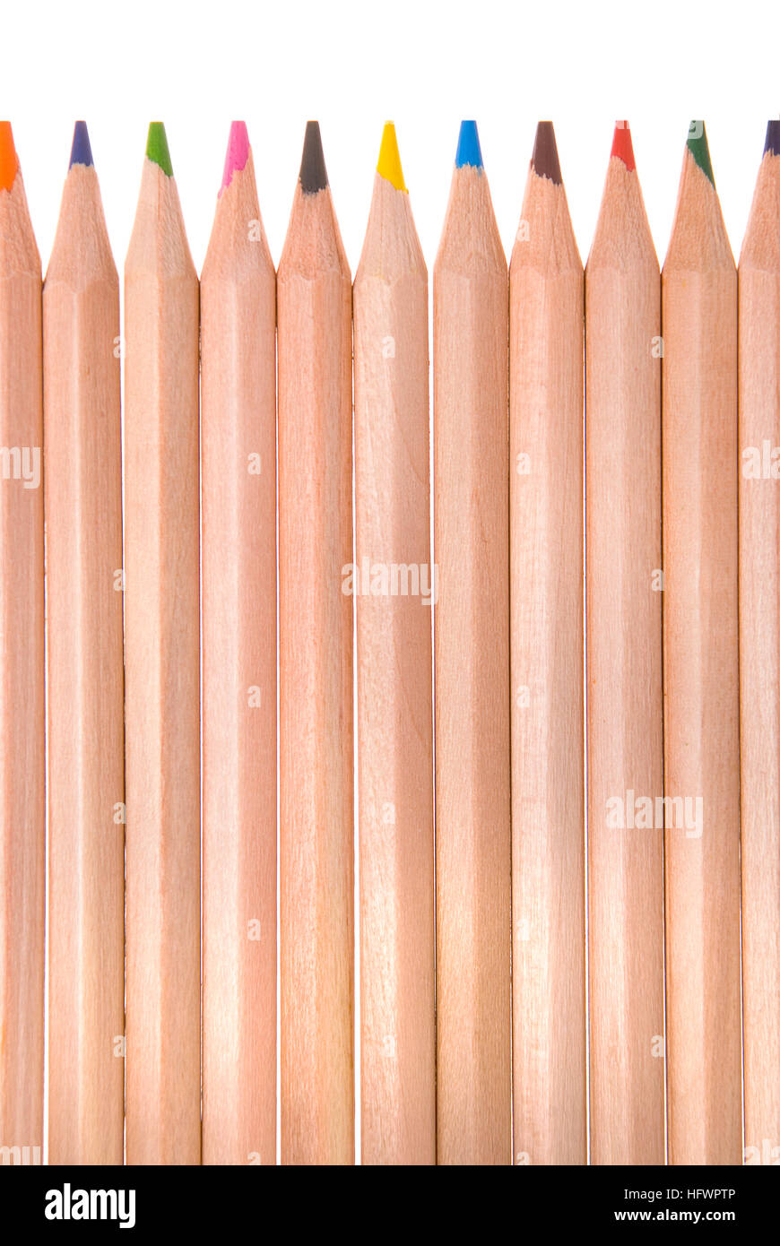 Row colored pencils simple hi-res stock photography and images - Alamy