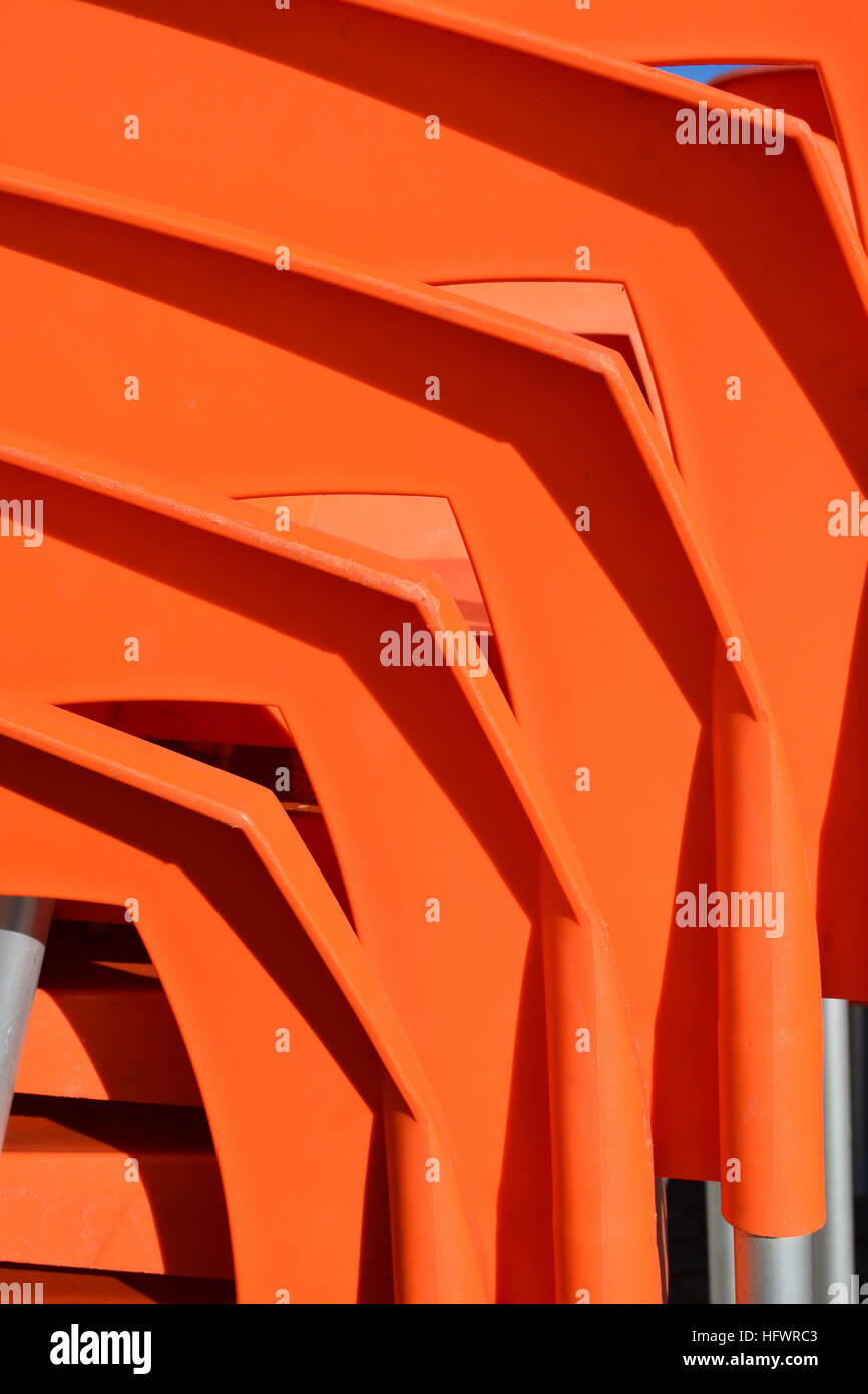 Orange outdoor furniture Stock Photo - Alamy