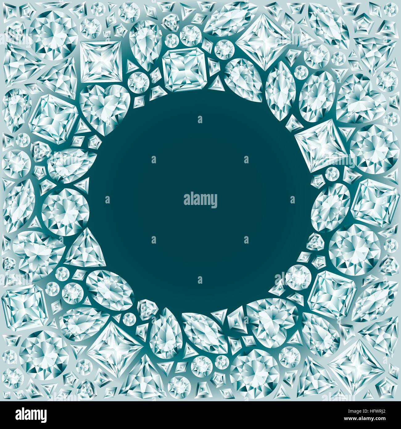 Round frame made of diamonds Stock Vector Image & Art - Alamy