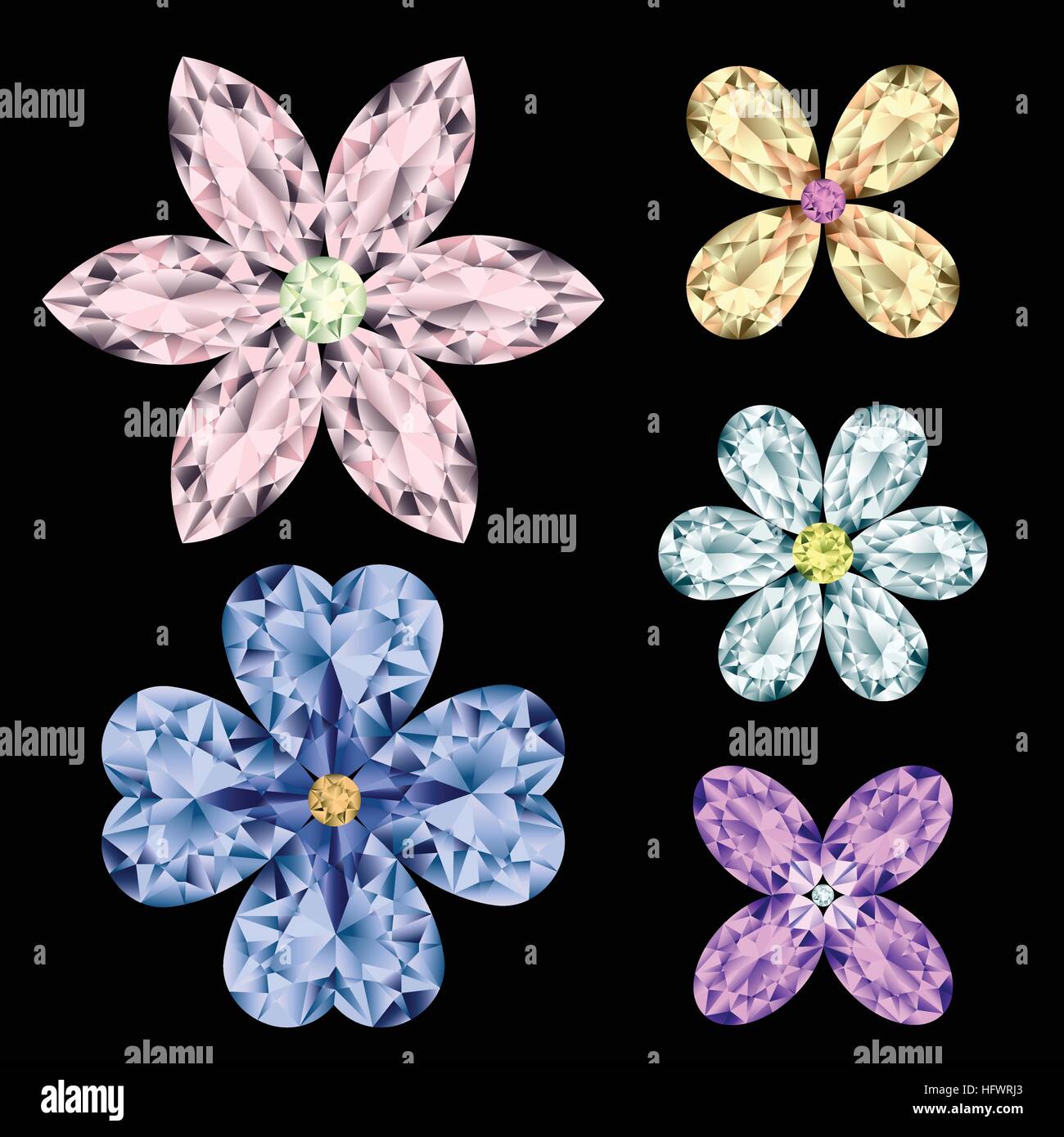 Blue diamond on black Stock Vector Images - Alamy