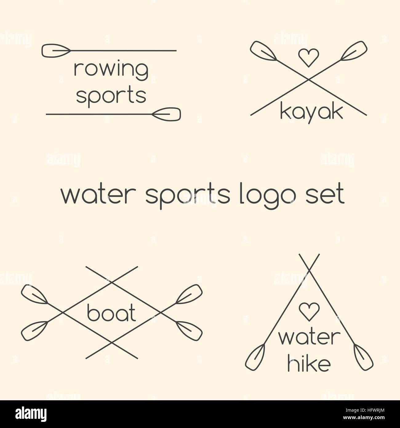 Water sports logo hi-res stock photography and images - Alamy