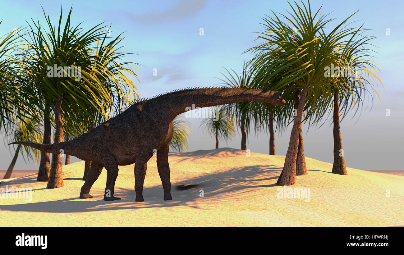 3d illustration of the walking brachiosaurus Stock Photo - Alamy