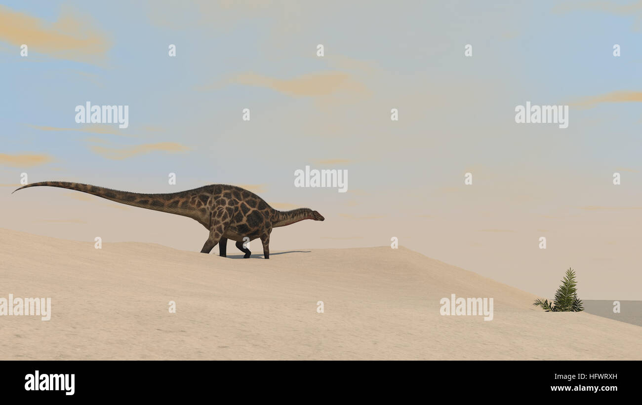 3d rendering of the walking dicraeosaurus Stock Photo - Alamy
