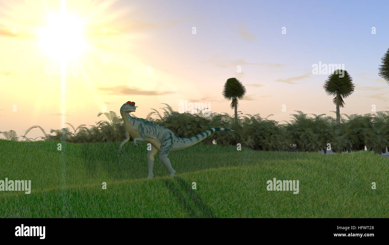 Dilophosaurus hunting dinosaurs hi-res stock photography and images - Alamy