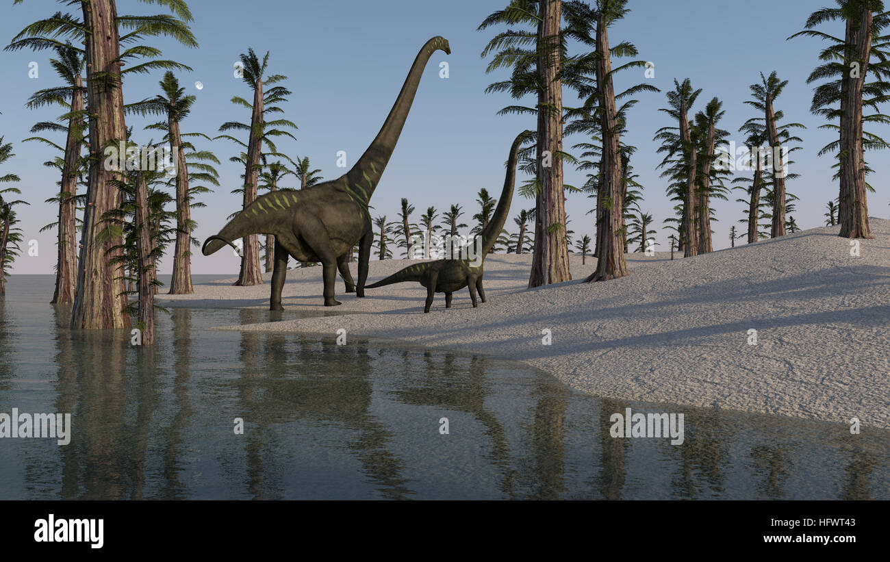 3d rendering of the mamenchisaurus dinosaur Stock Photo - Alamy