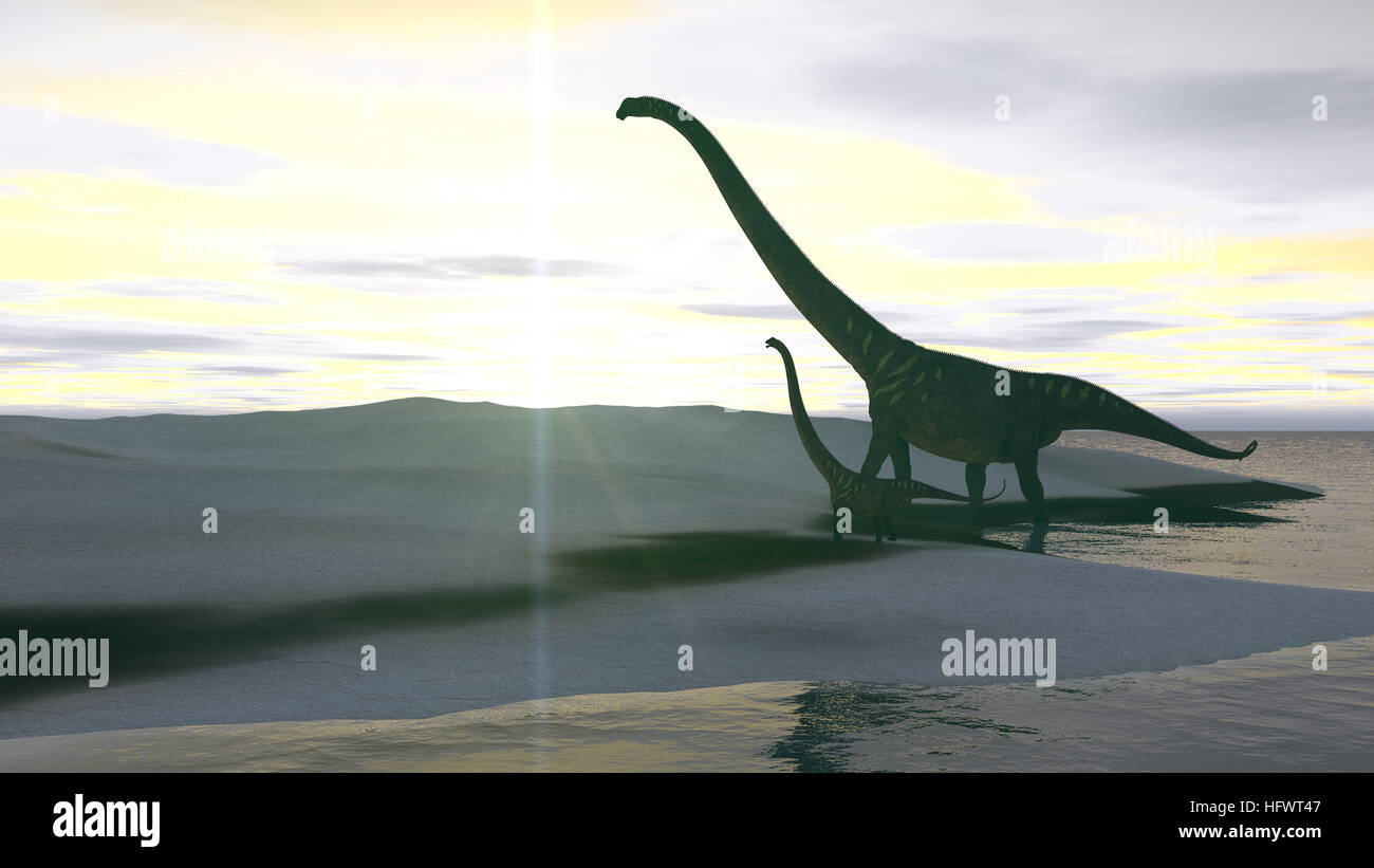 3d rendering of the mamenchisaurus dinosaur Stock Photo - Alamy