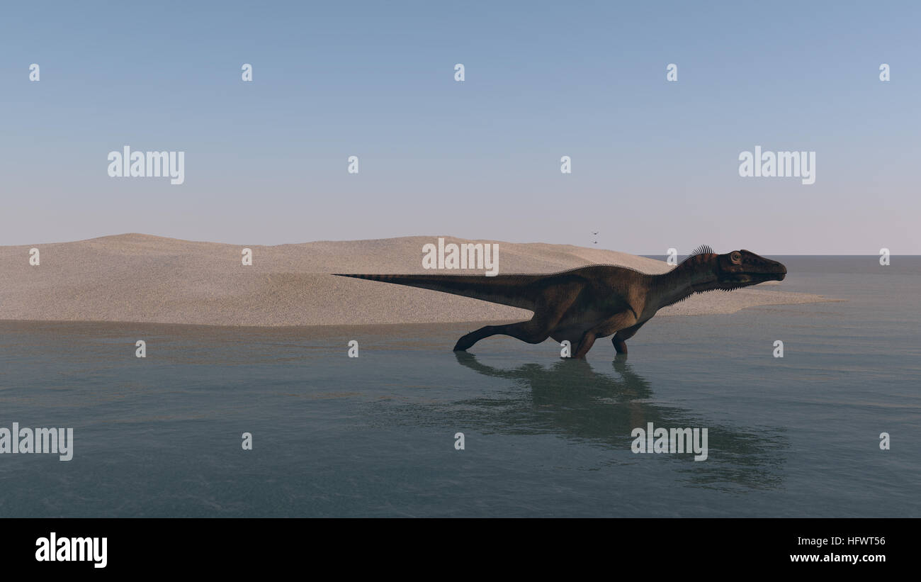 3d rendering of the running utahraptor Stock Photo - Alamy