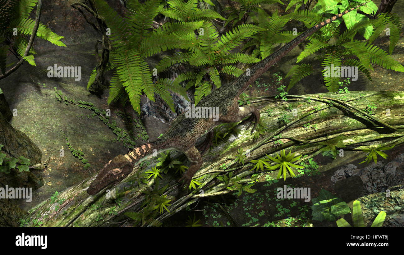3d rendering of the running utahraptor Stock Photo - Alamy