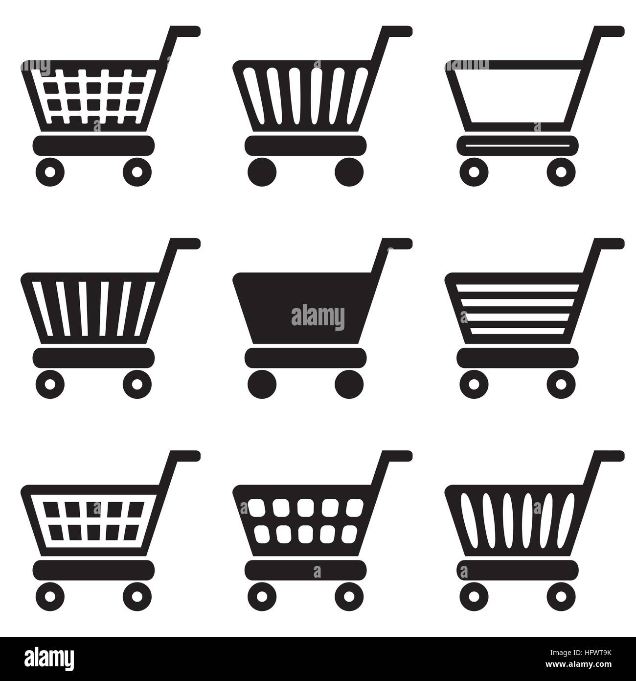 Shopping cart icons Stock Vector Image & Art - Alamy