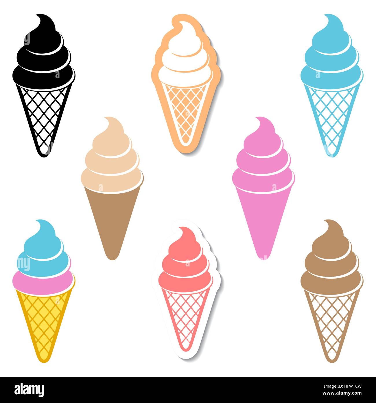 Ice cream icons Stock Vector Image & Art - Alamy
