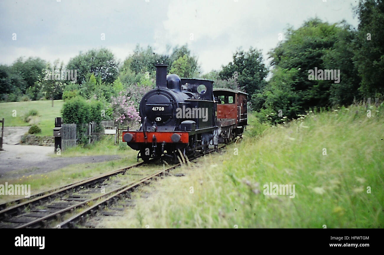 Midland Railway 0-6-0 Tank engine and brake van Stock Photo - Alamy