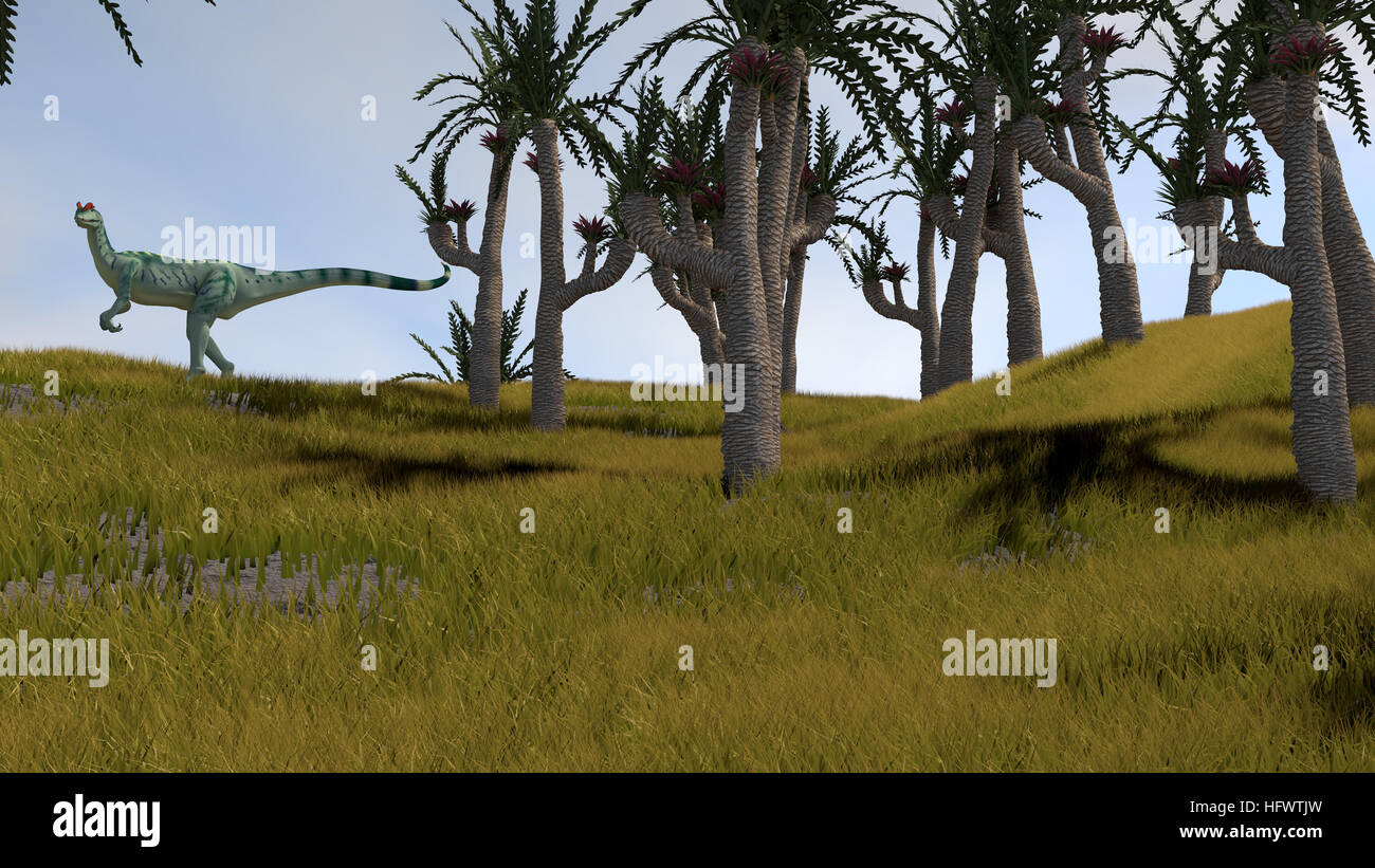 Dilophosaurus hunting dinosaurs hi-res stock photography and images - Alamy