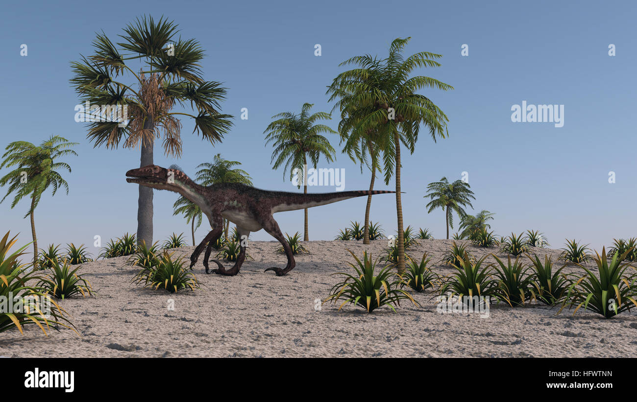 3d rendering of the running utahraptor Stock Photo - Alamy