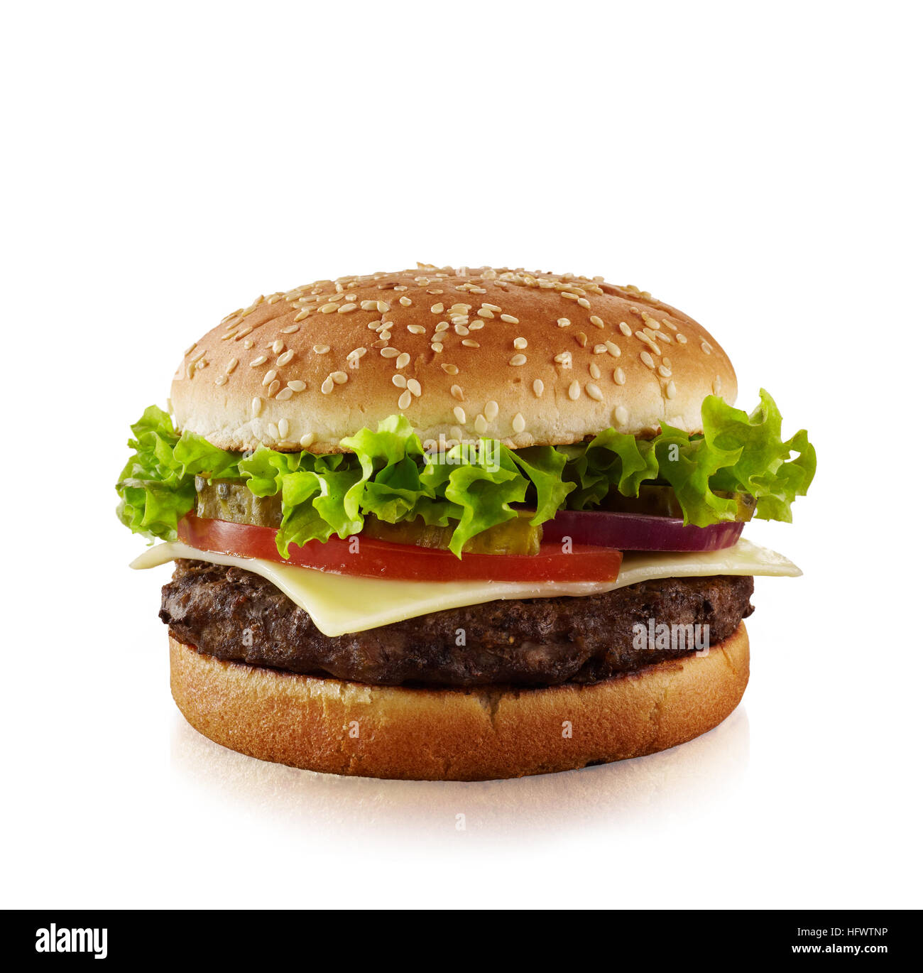 Tasty and appetizing Cheeseburger isolated on white Stock Photo - Alamy