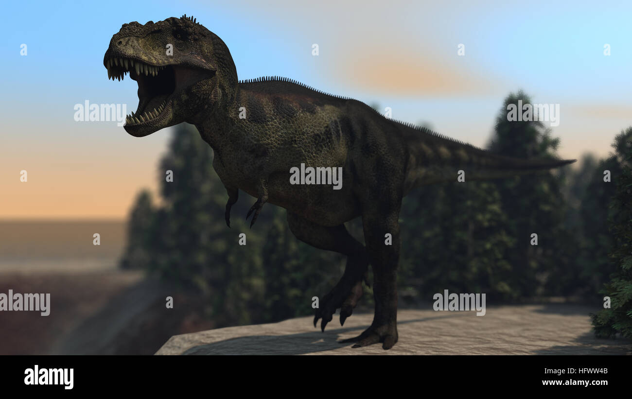 Dinosaur illustration t rex kill hi-res stock photography and images ...